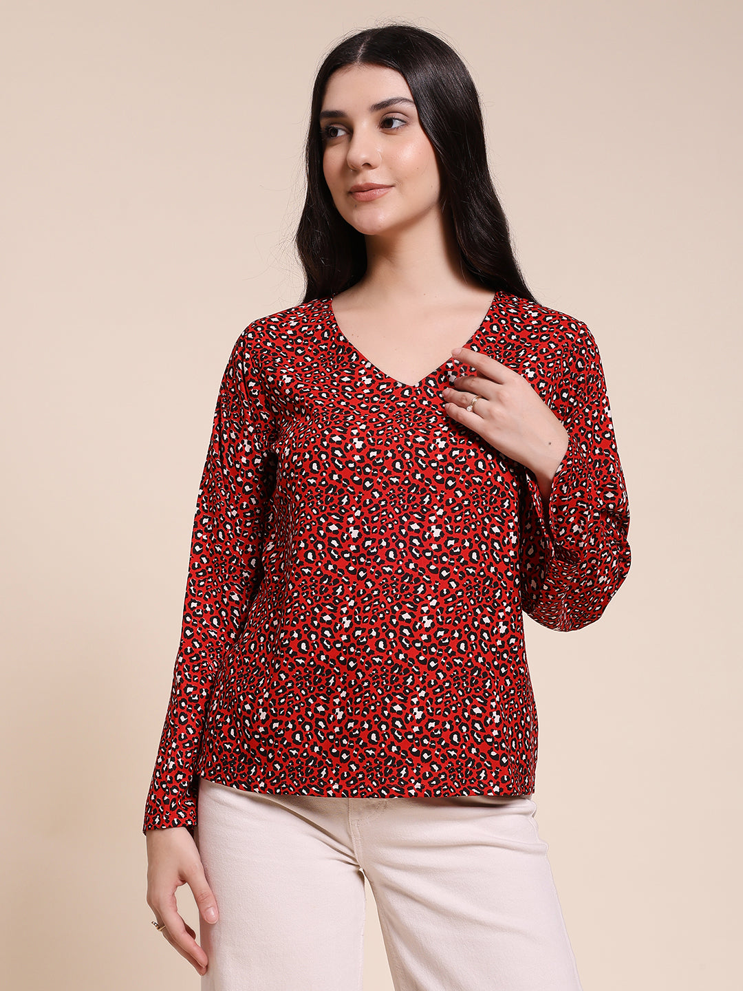 The Red Leopard - Flared Top
